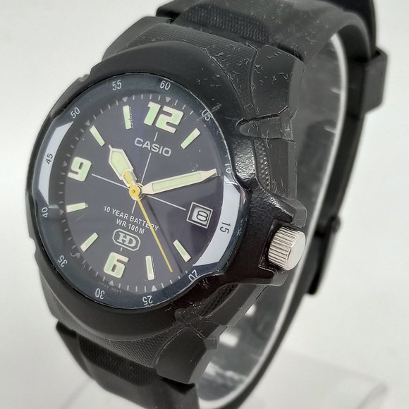 Casio | Accessories | Casio Mw60f Unisex 40mm Black Resin Date Watch ...